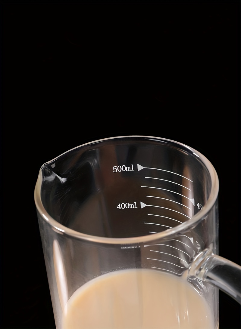 Glass Measuring Cup With Handle Glass Graduated Beaker High - Temu