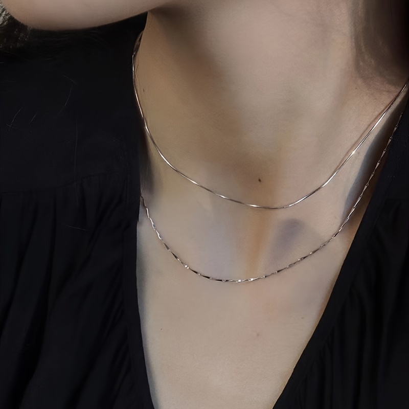 925 Sterling Silver Necklace Chain Without Charm 925 Chain Watermelon Chain Overlay Christmas Gift