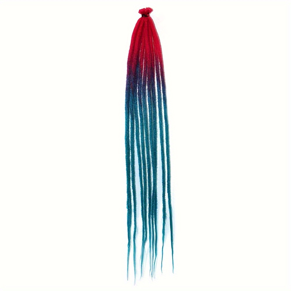 Colorful Dreadlock Extensions Ombre Black Purple Royal Blue - Temu ...