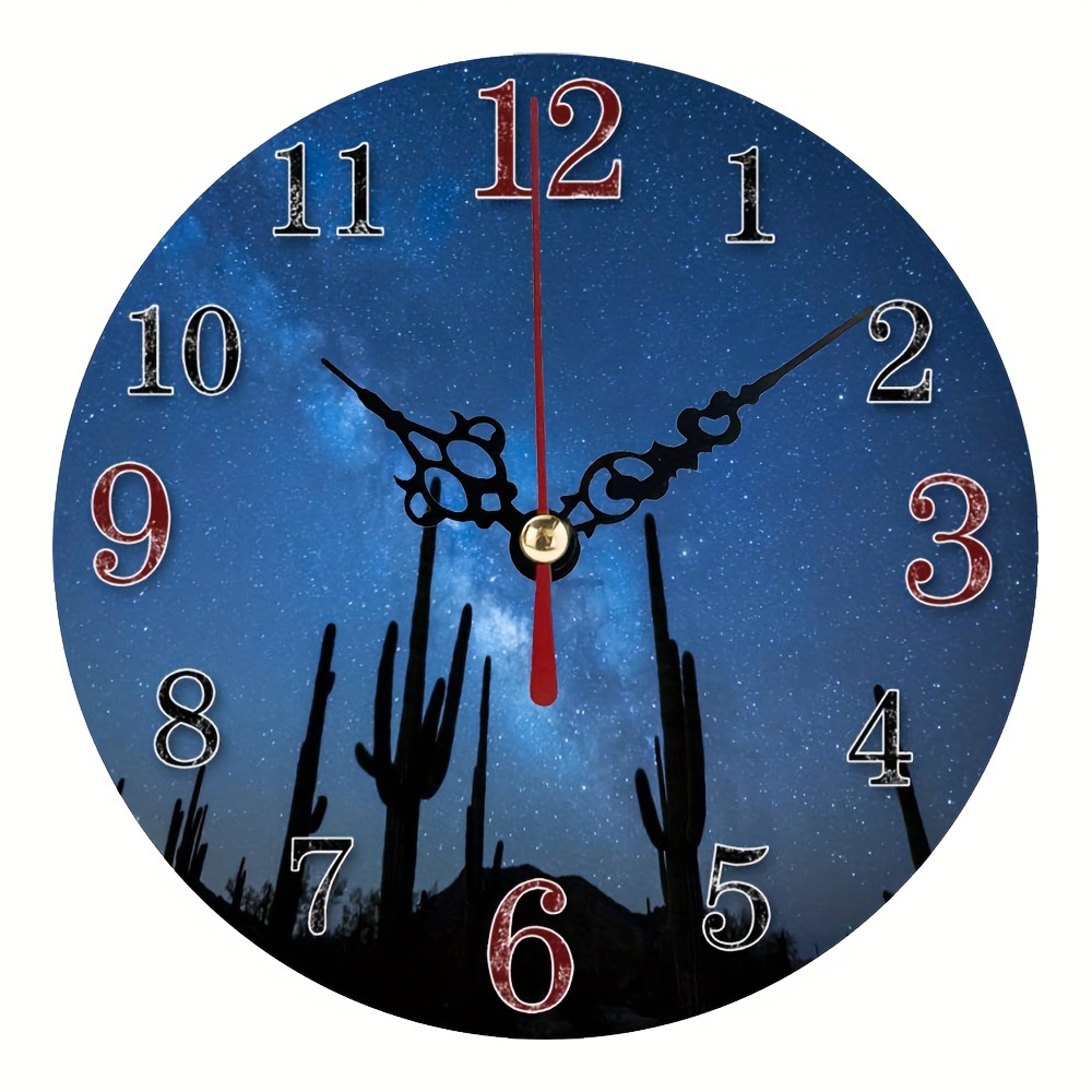 Starry Sky Wall Clock Silent Non Ticking Wall Clock - Temu Canada