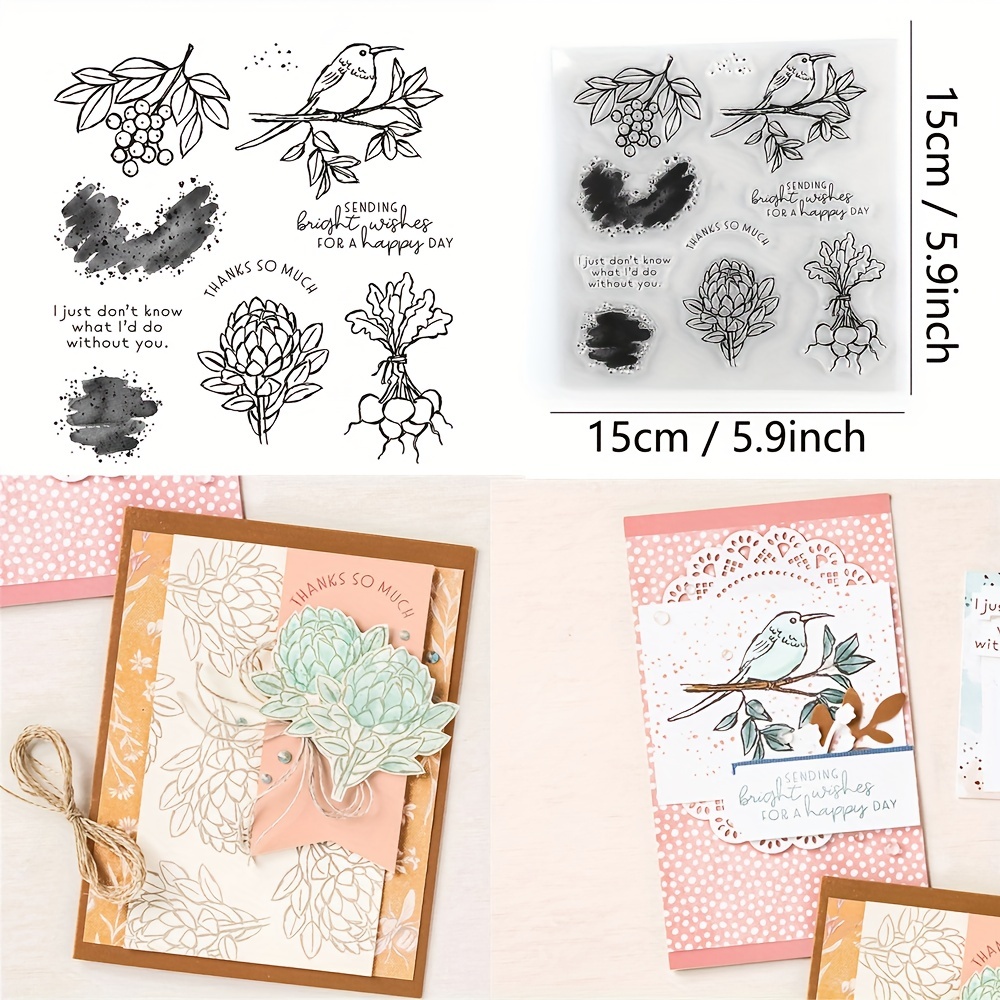 1pc Garden Series Stamp For Diy Scrapbooking Album - Temu New Zealand