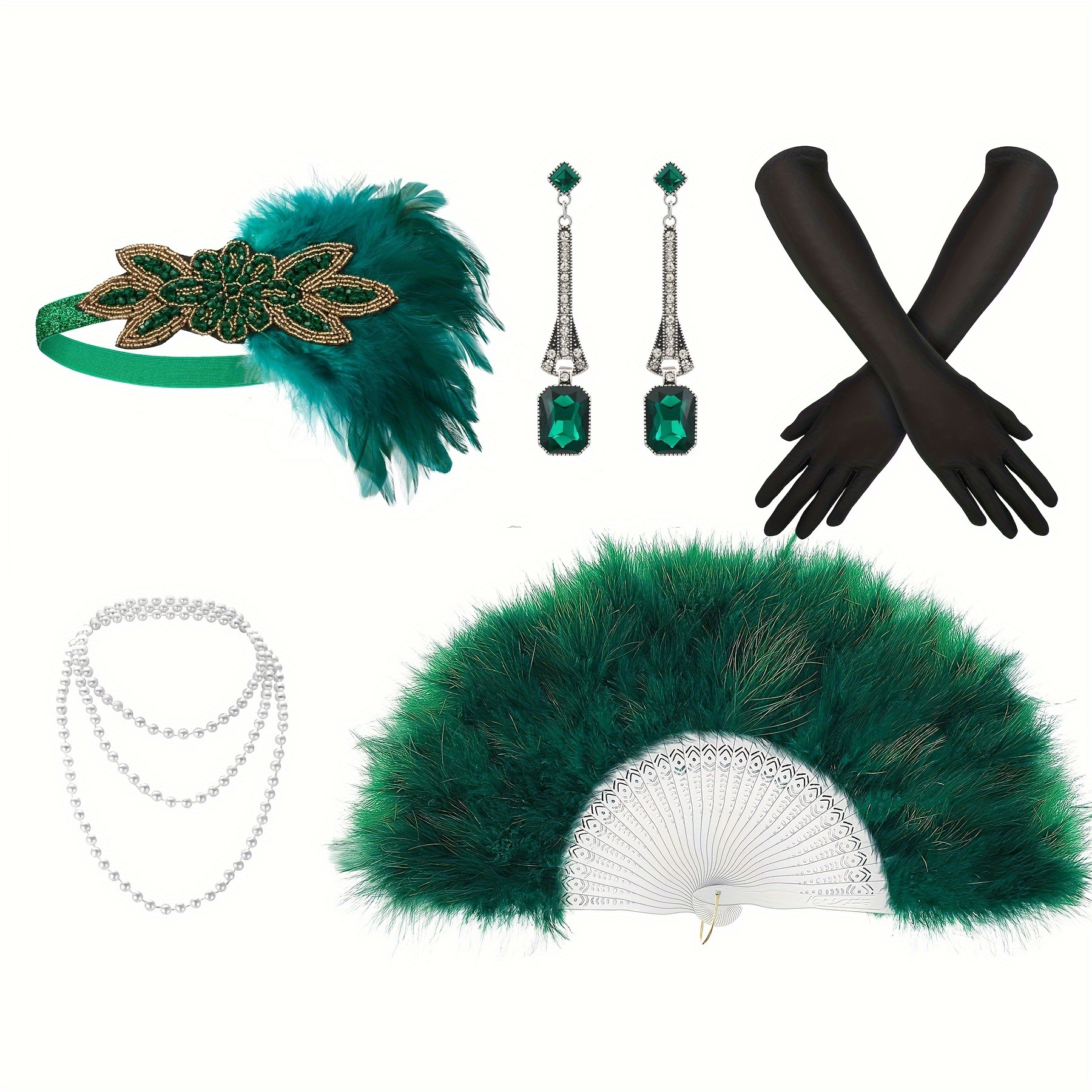 1920s Flapper Costume Accessories Set Vintage Headpiece - Temu Ireland
