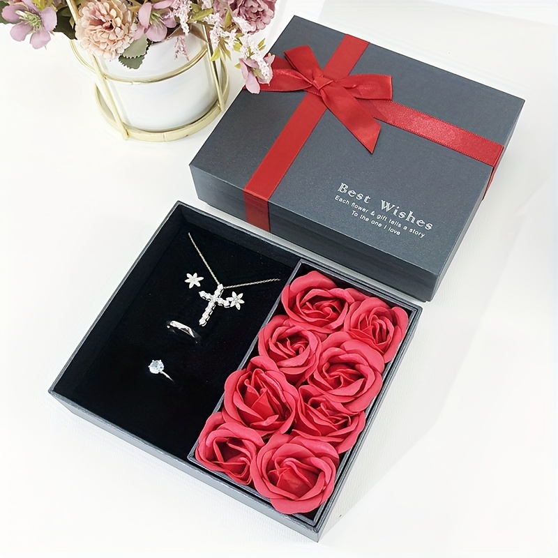 Red Rose Gift Box Romantic Valentine s Day Gift Box Party - Temu Australia