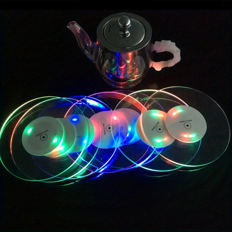 Luminous Coasters Led Coaster Sticker Glowing Coaster In - Temu United ...
