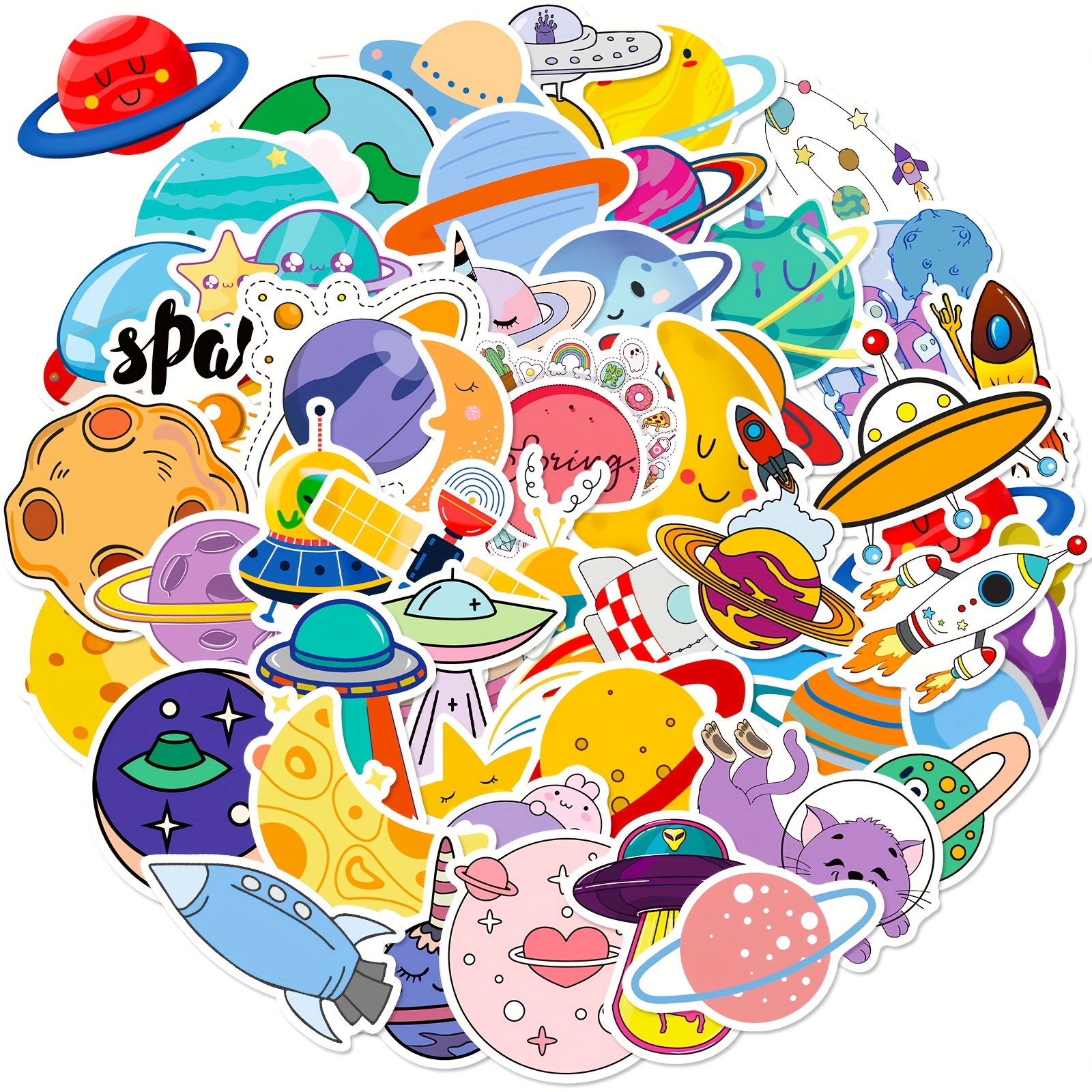 Cosmic Planet Series Stickers suitable For Suitcase Water - Temu Australia