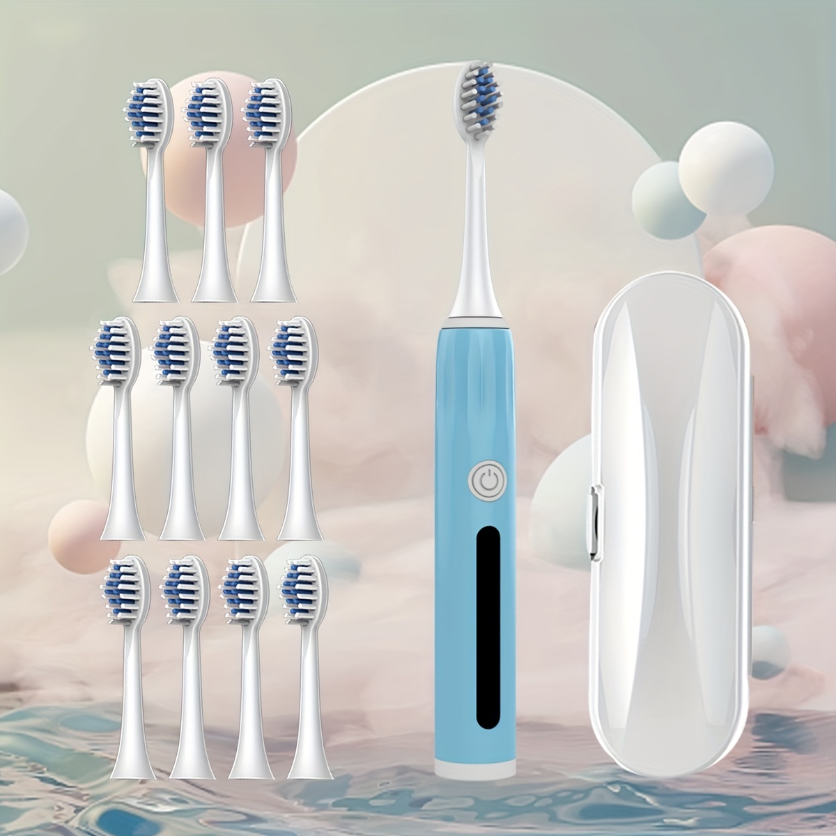 Electric Toothbrush Adults D1 New Blue ( 12 Brush Heads + - Temu United ...