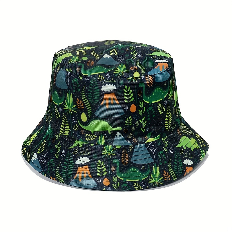 Cute Animal Print Bucket Hat Cartoon Tiger Flamingo Shark - Temu Norway