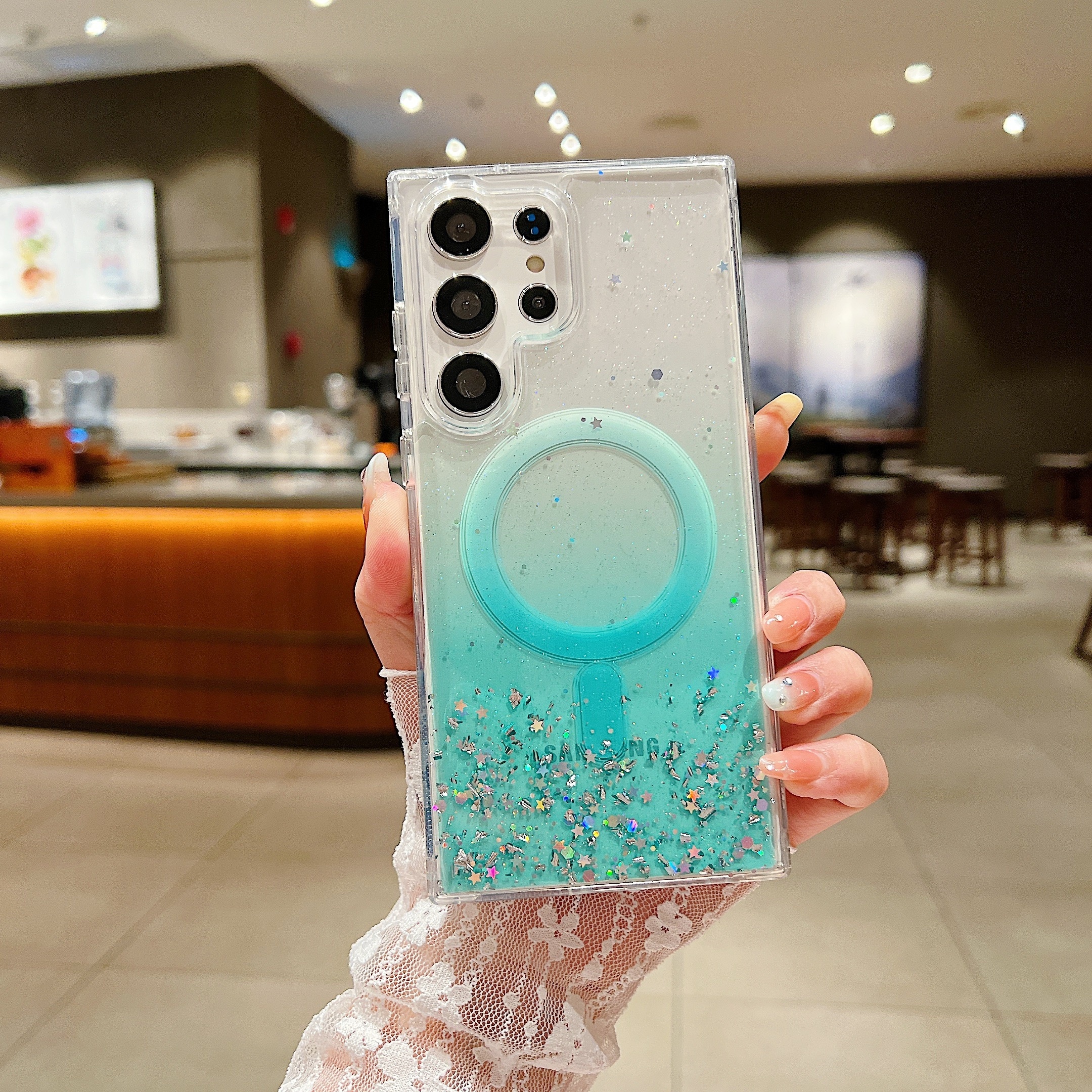 Sparkling Starry Sky Flash Design Gradient Color Magnetic - Temu New ...