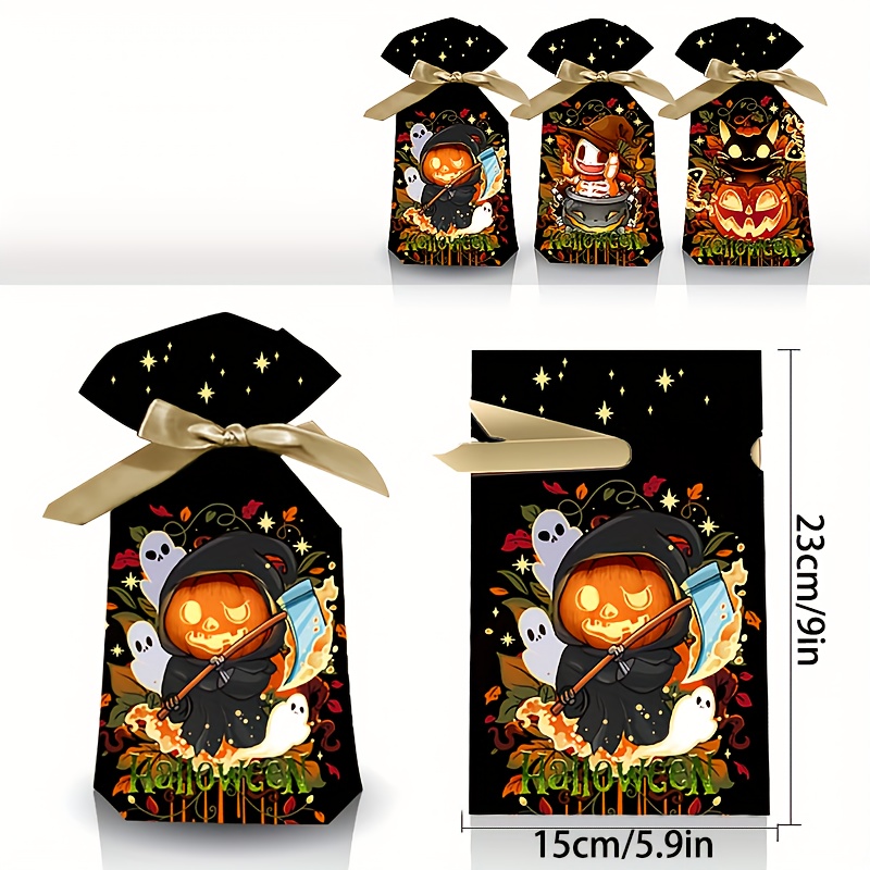 Halloween Drawstring Gift Bags Ribbons Perfect Treats - Temu Australia