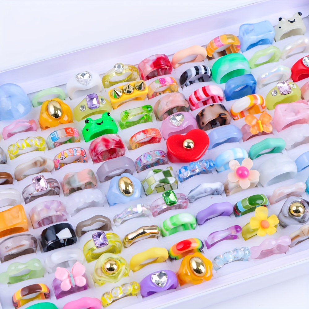 Cute Ring Set Trendy Animal / Band Mix - Temu United