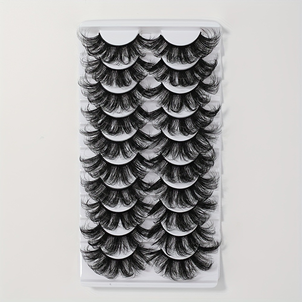 Fluffy Wispy 3d Faux Mink Lashes Thick Volume Long Soft - Temu Canada