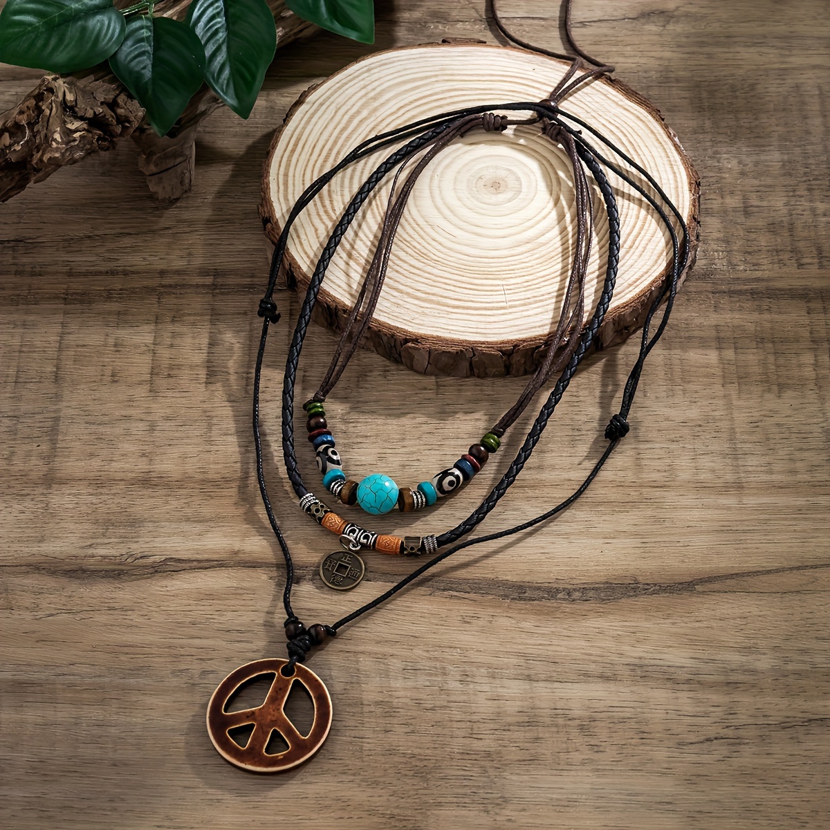 men s retro necklaces vintage tribal style multilayer Temu United Arab Emirates