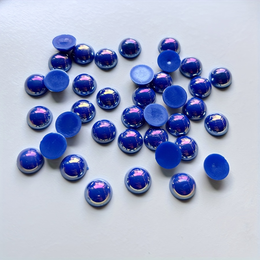 50pcs/lot 10mm Beautiful Ab Color Abs Semi-round Button Beads For Diy ...