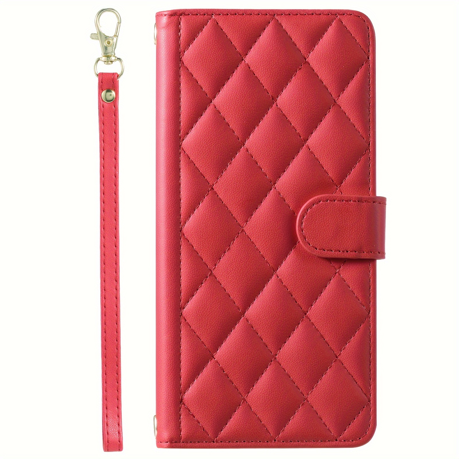 Small Plaid Pattern Luxury Artificial Leather Phone Case - Temu United ...