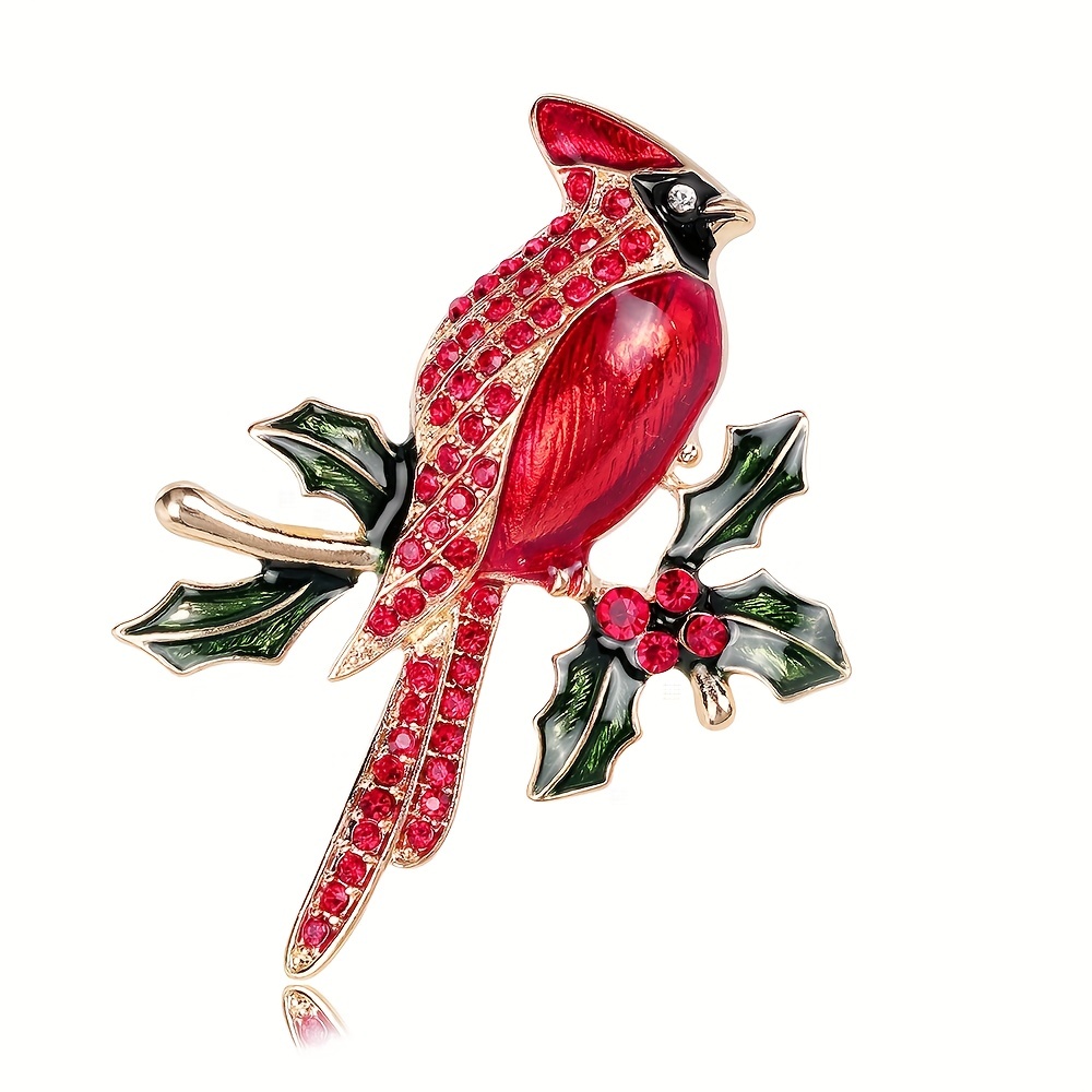 Broche En Alliage En Forme D'oiseau Rouge Accessoires À - Temu France