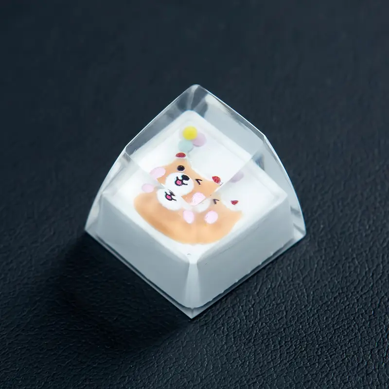 Handmade Customized Resin Keycaps Cartoon Bear Theme Outline Temu