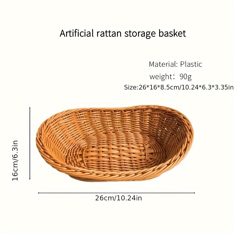 Rattan Bread Basket Supermarket Fruit Vegetable Display - Temu New Zealand