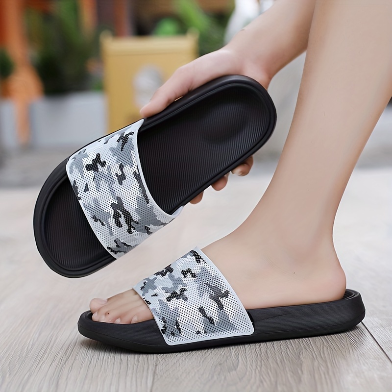 Men's Slides Casual Non Slip Slippers Open Toe Shoes Indoor - Temu New Zealand