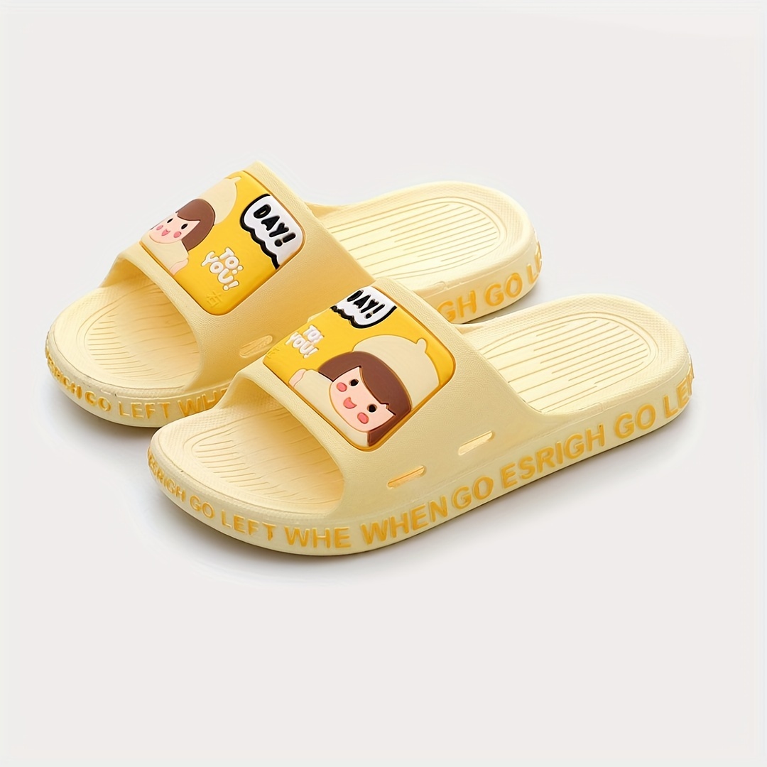 Jiageya Cute Cartoon Open Toe Slippers Girls Non Slip - Temu United Kingdom
