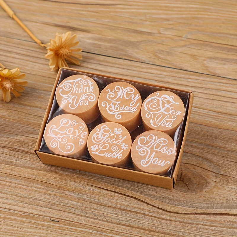 Delicate Printed Patterns Wooden Sealing Stamp - Temu Australia