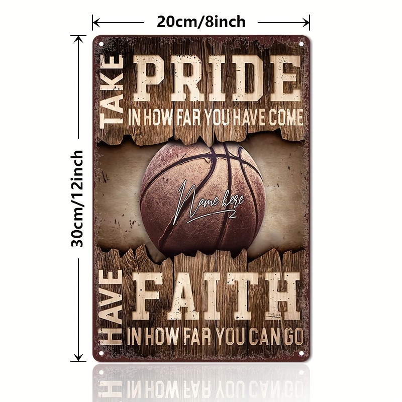 Basketball Motivational Metal Vintage Tin Sign Wall Hanging - Temu ...