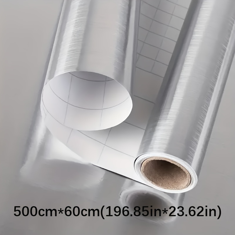 Silvery Metal Style Kitchen Renovation Sticker Refrigerator - Temu New ...