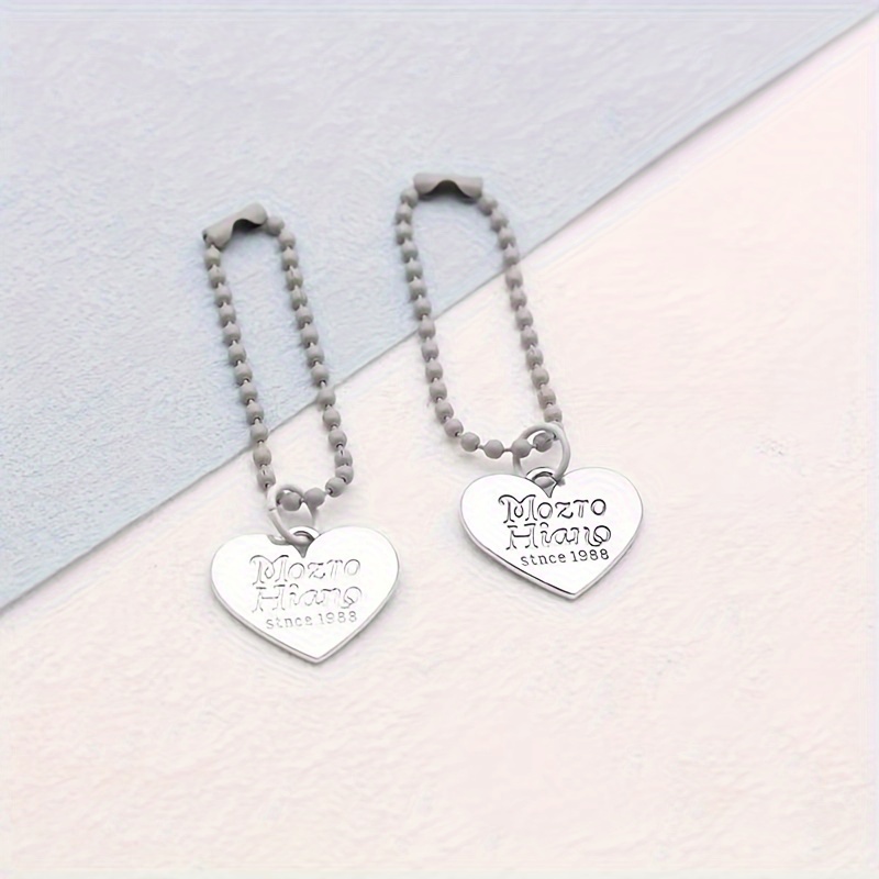 Colorful Bead Chain Heart Keychain Pendant Diy Box Bag - Temu United ...