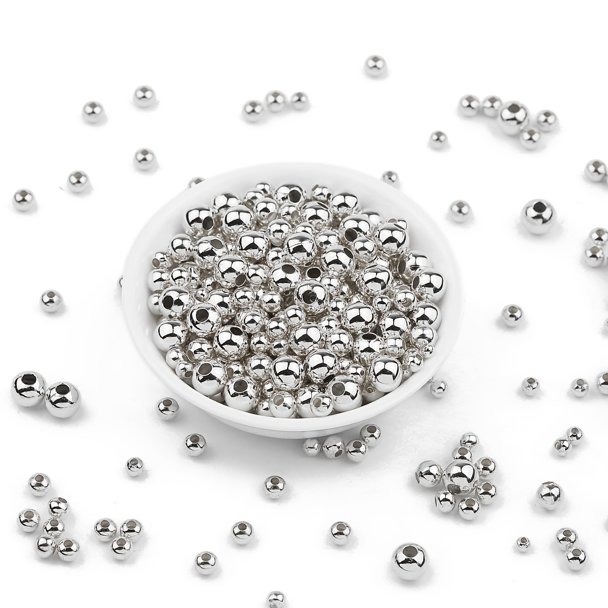 50 1000 Stück 2 8mm Gold Silber Antik Bronze Eisen Perlen - Temu Germany