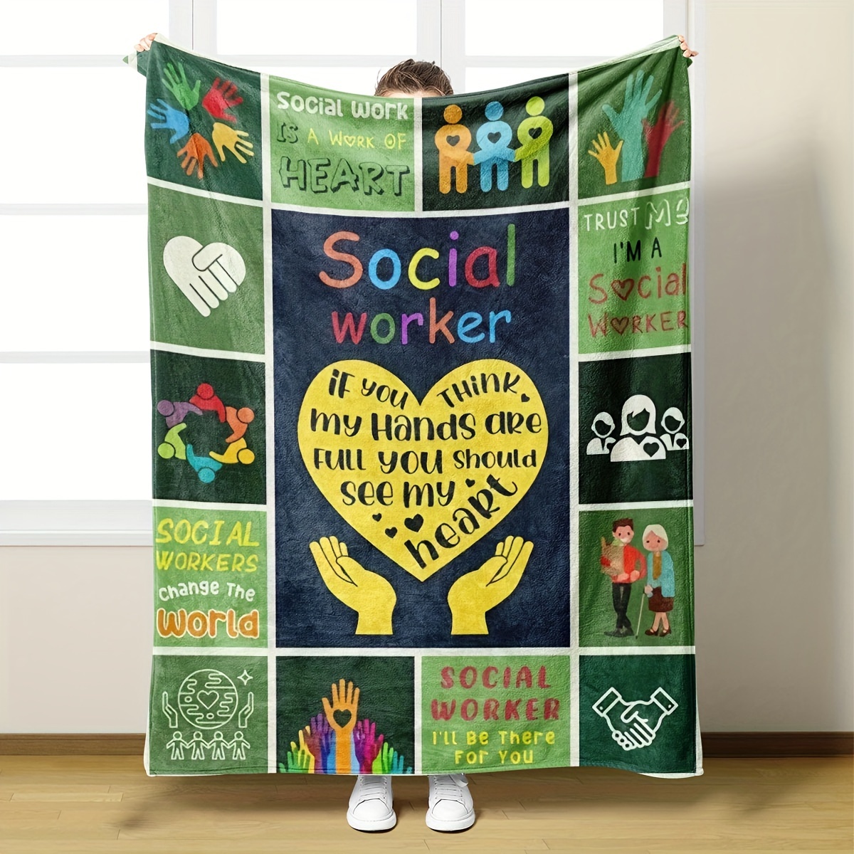 1pc ソーシャルワーカーギフトスロー 女性男性ソフト暖かいフ ソファベッドソファオフィスキ - Temu Japan