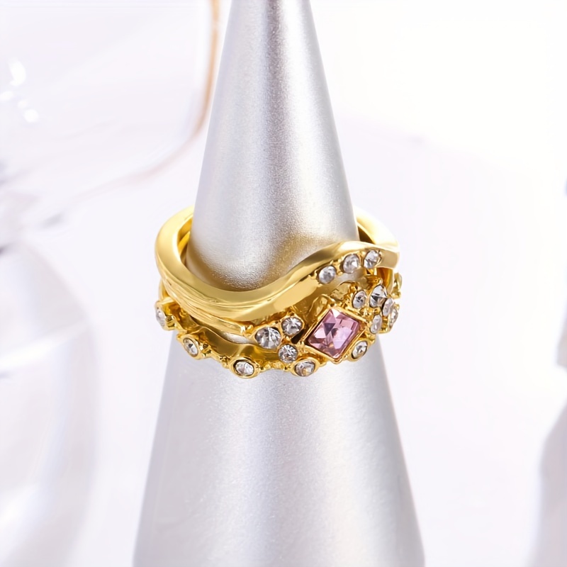 Exquisite Stacking Rings Paved Shining Zirconia 14k Plated - Temu ...