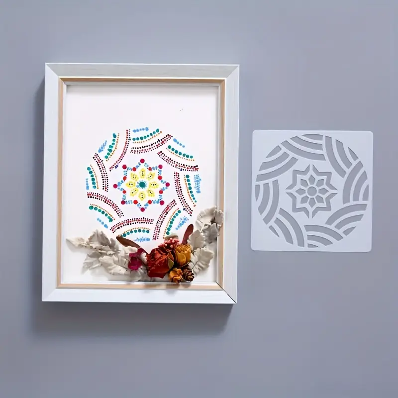 1 セット曼荼羅絵画テンプレート、壁画家具落書きテンプレート、diy 絵画テンプレート Temu Japan