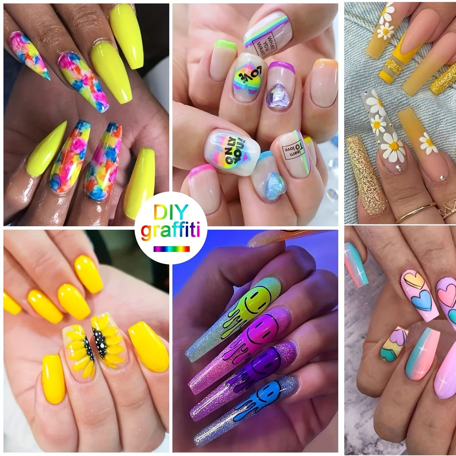 3d nail art pens set waterproof quick drying graffiti Temu