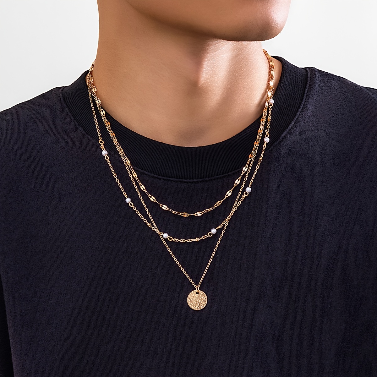 Cross Chain, Faux Pearl Necklace Set - Temu United Kingdom