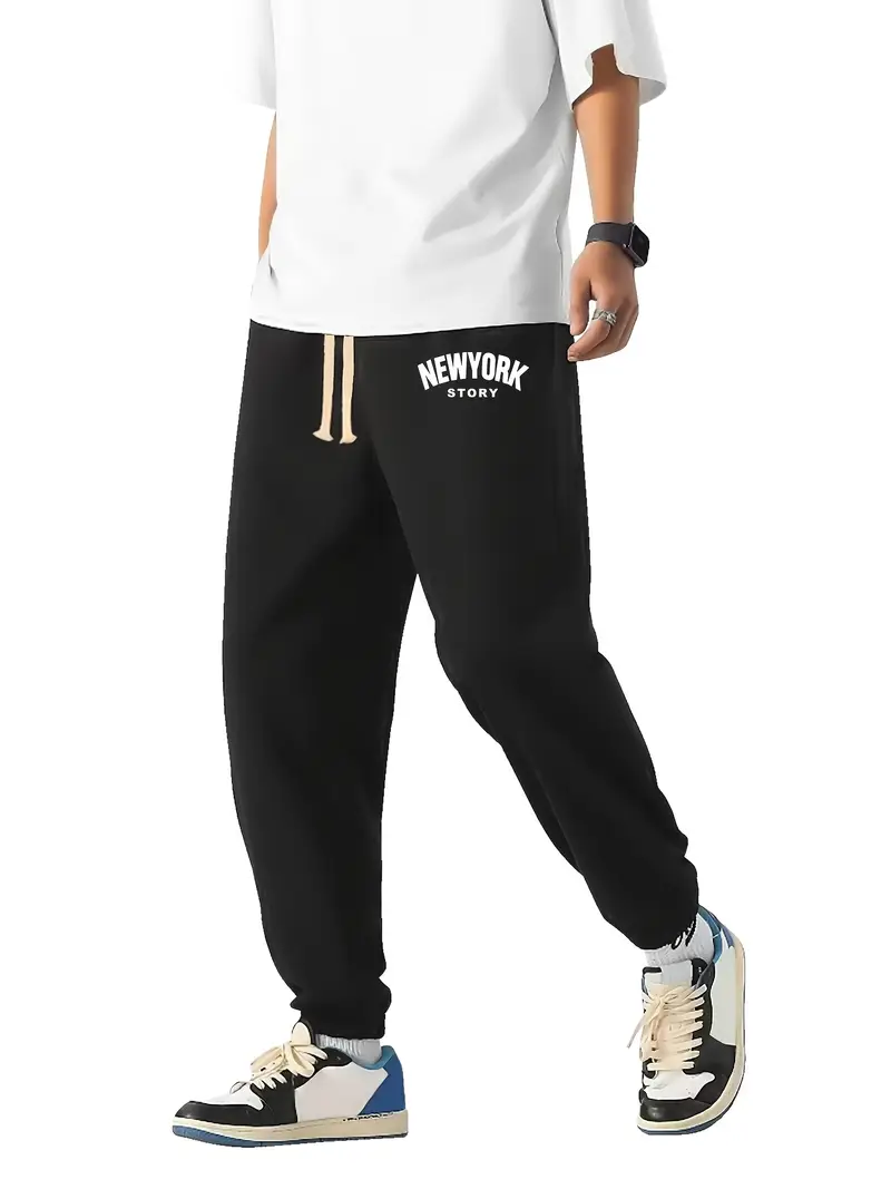 New York City Print Mens Drawstring Sweatpants With Pockets Temu