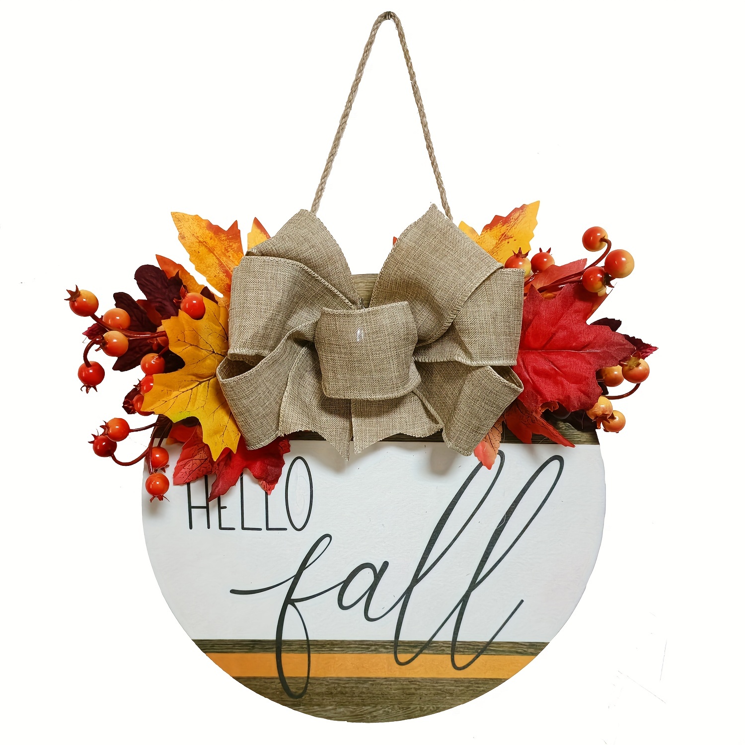 New Autumn Wreath Hanging Decoration Harvest Festival - Temu United Kingdom
