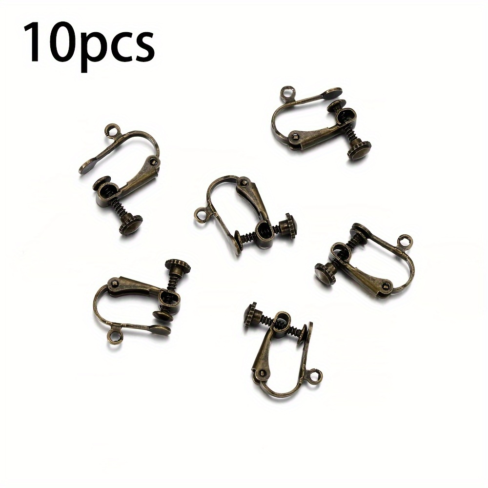 Metal Copper Pierced Screw Ear Clip Diy Jewelry Making - Temu United ...