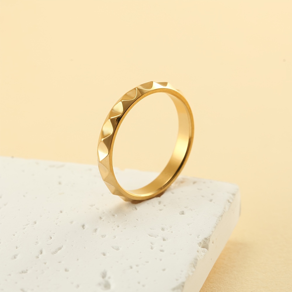 Exquisite Ring Men Trendy Retro Triangular Stainless Steel - Temu Ireland