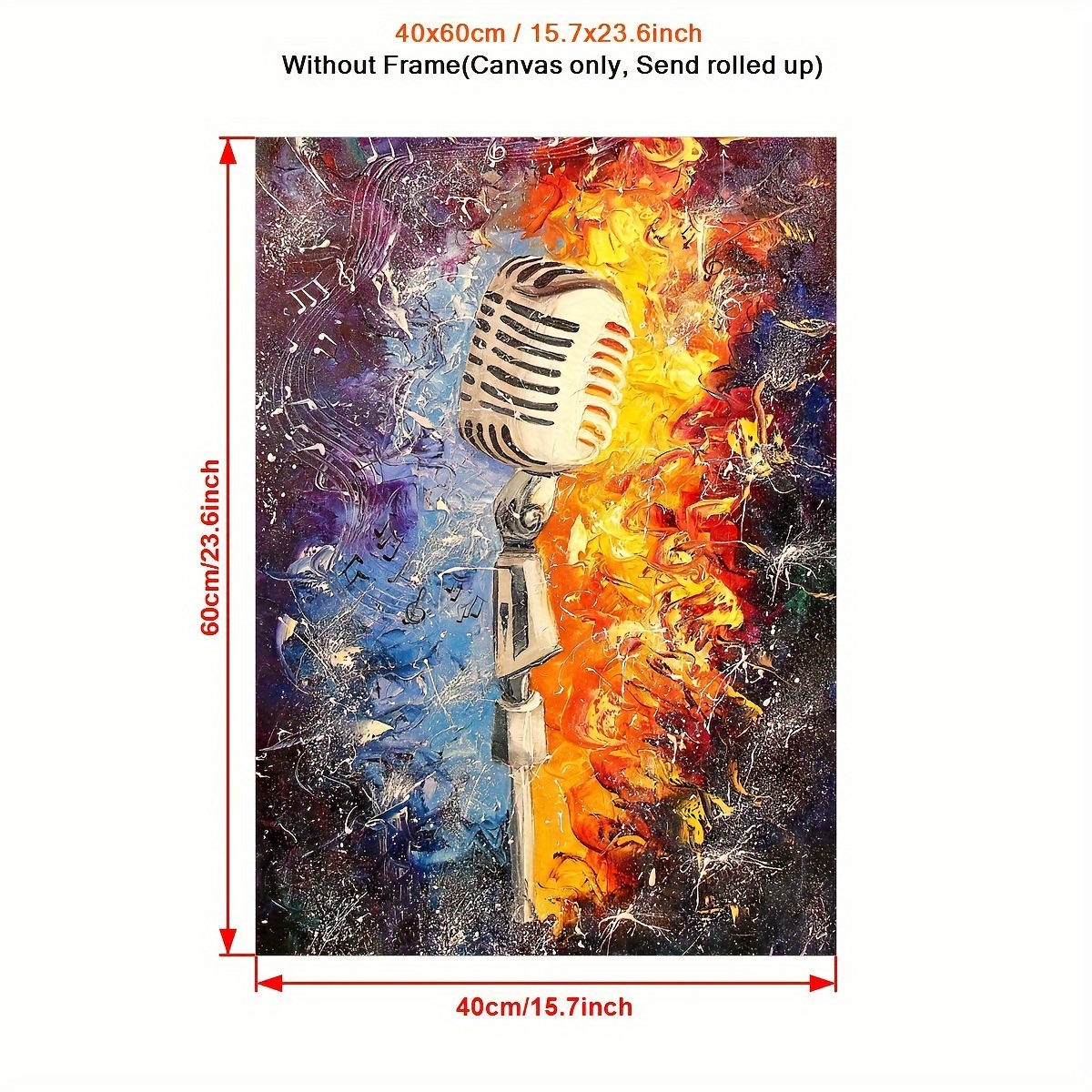 1pc Canvas Poster Microphone Canvas Art - Temu Ireland