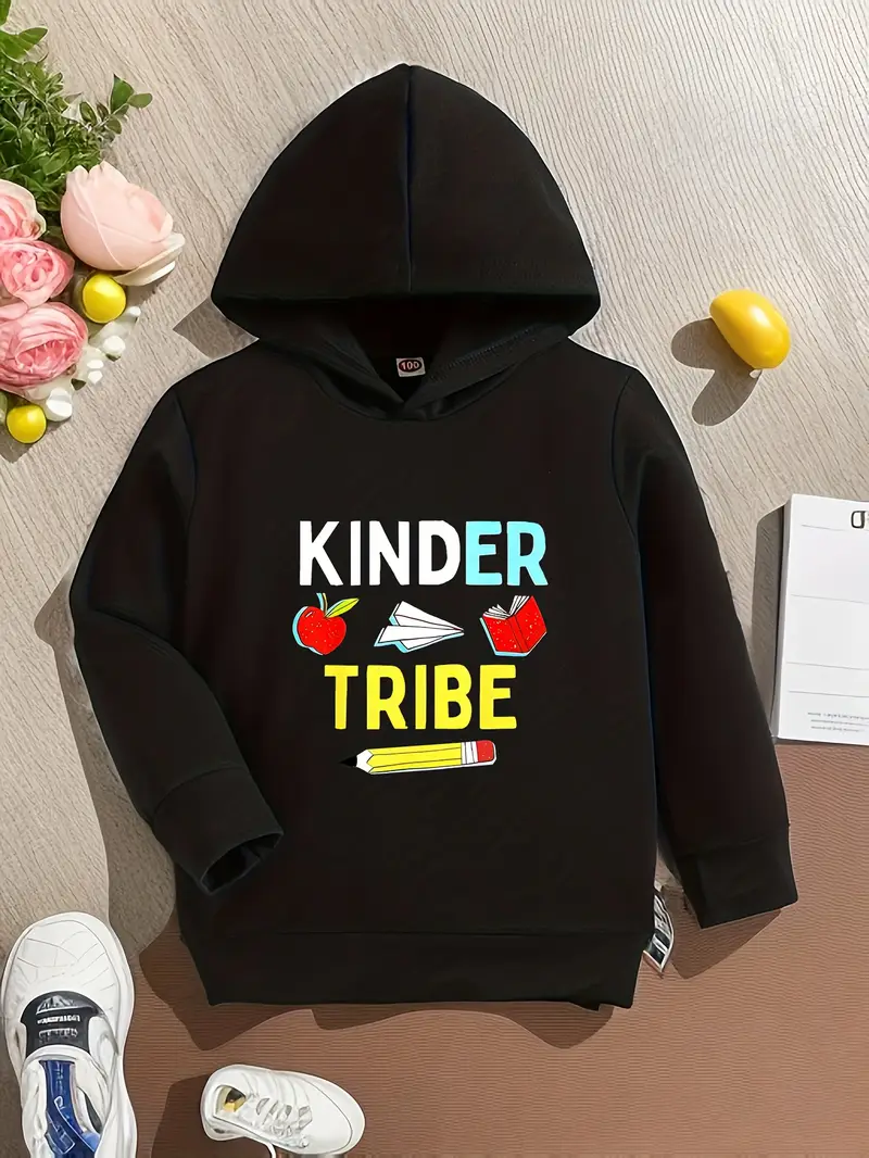 Tribe Print Hoodies Girls Graphic Hoodie Comfy Loose Temu New Zealand