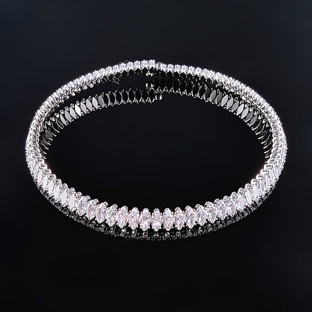 Full Rhinestone Zircon Collar Necklace Luxury Exquisite - Temu United ...