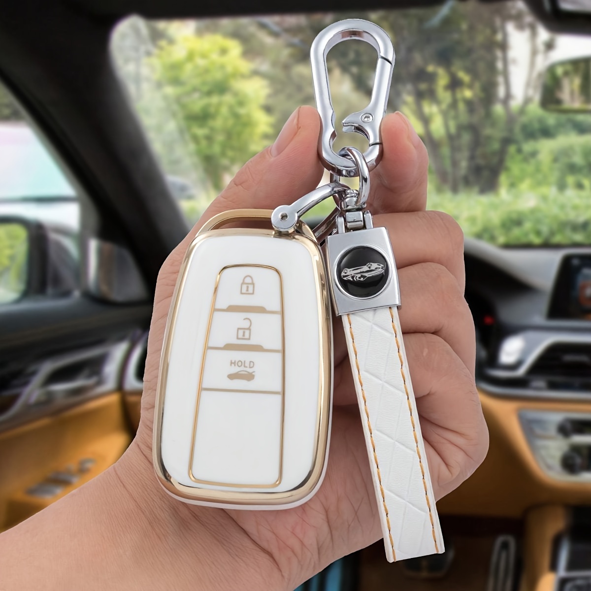 For Toyota Special Tpu Soft Shell Car Key Shell + Pu Leather - Temu Canada