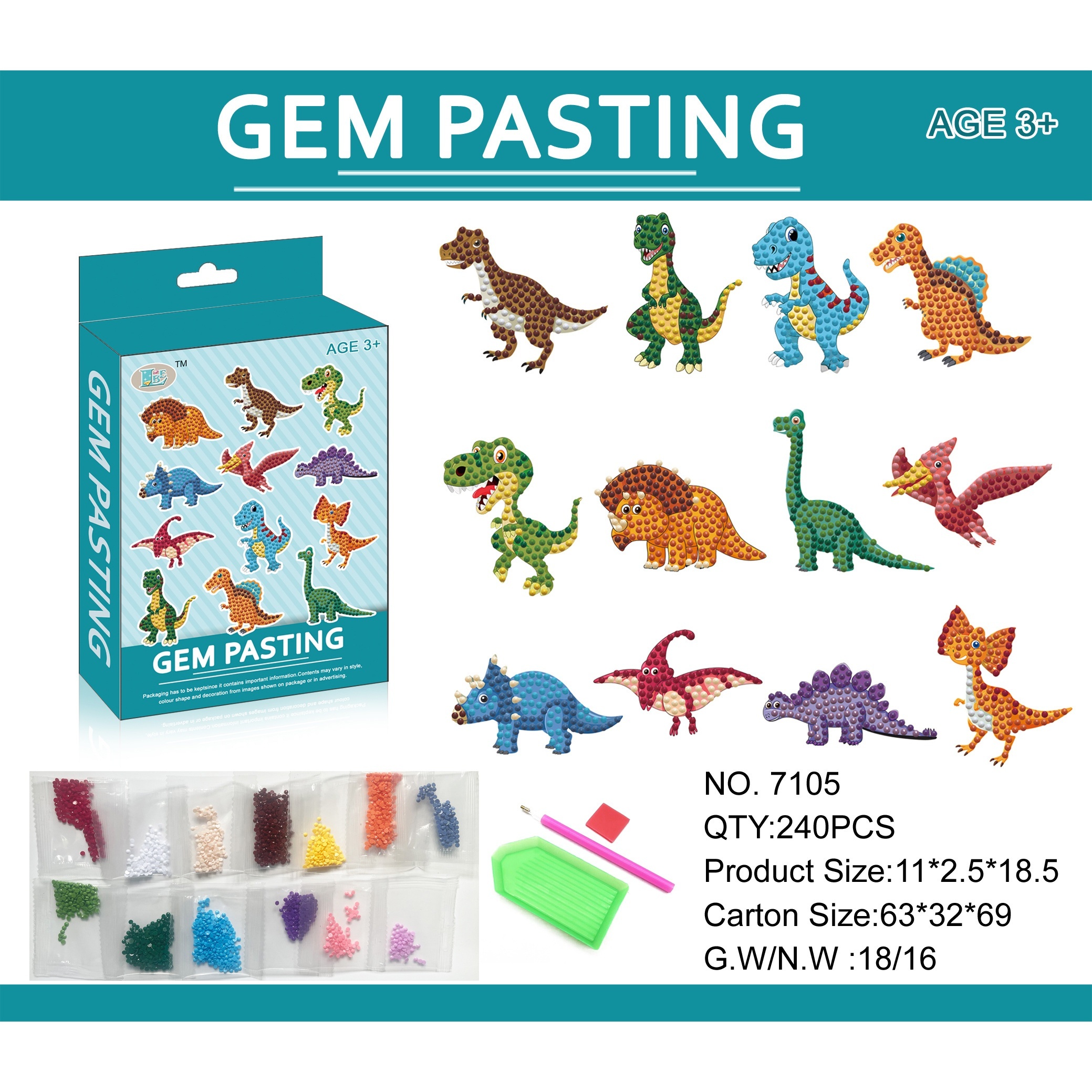 Children's Diamond Sticker Handmade Diy Brick Painting Toys - Temu New ...