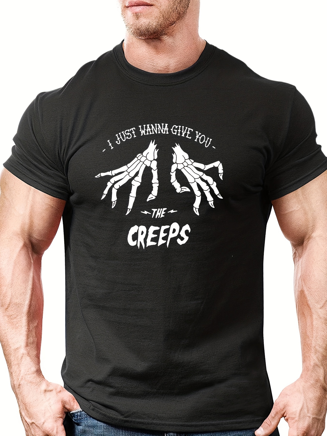 Men's Casual Breathable Stretch "give Creeps" Skeleton - Temu Ireland