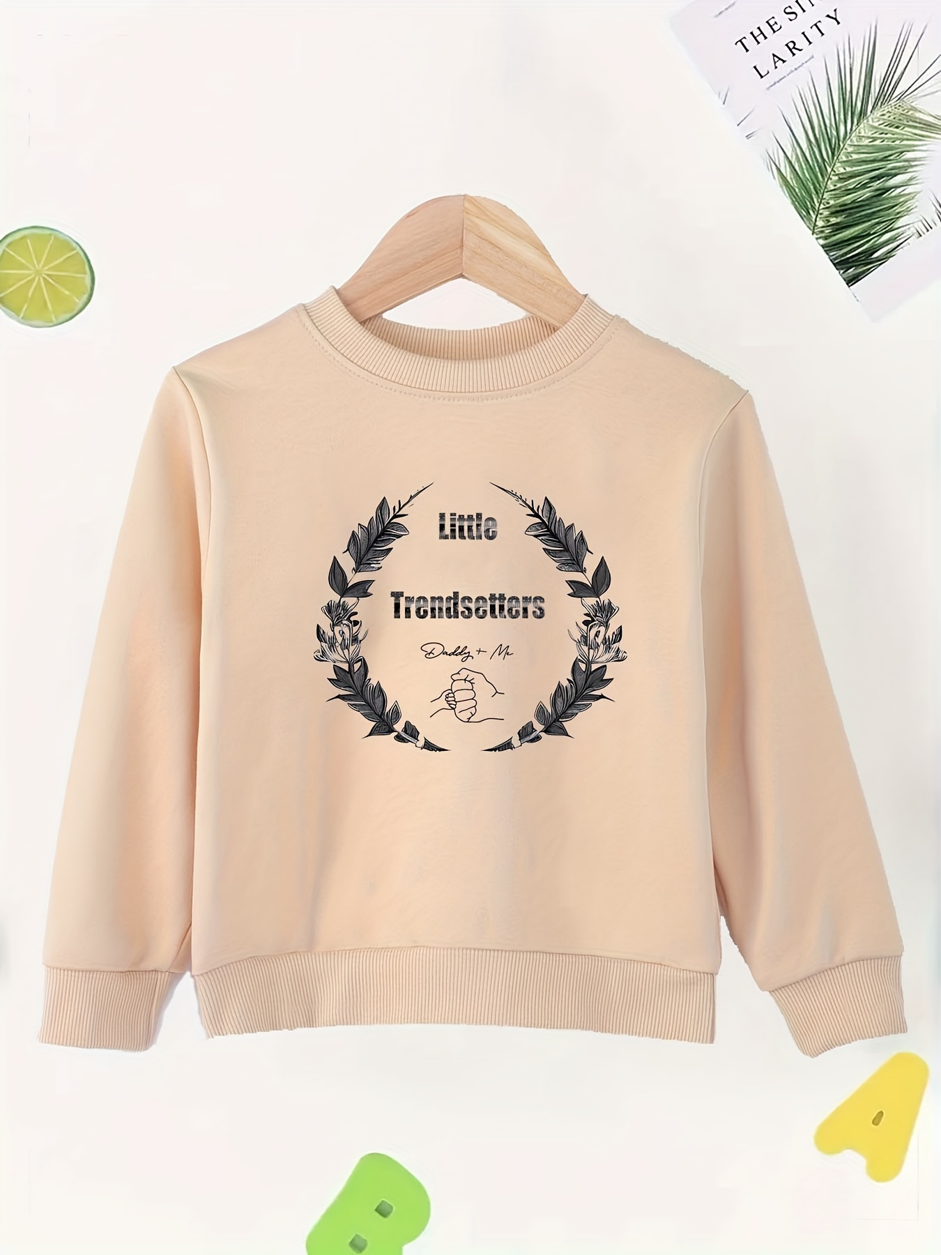 Comfy Round Neck Sweatshirt Daddy Print Girls Cotton Temu Australia