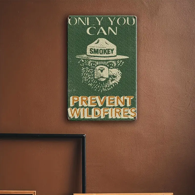 Smokey Bear Only You Can Prevent Wildfires Sign Metal Tin Temu