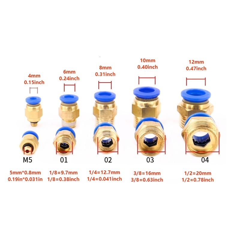 Pc Pneumatic Fitting Quikc Air Water Connector - Temu