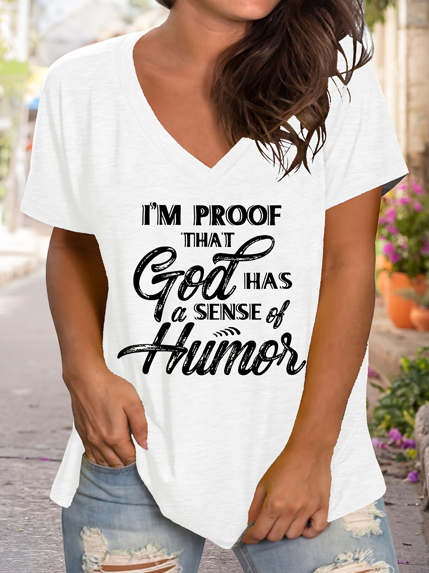 Casual T shirt Plus Size Women s Plus Slogan Print Short - Temu Canada