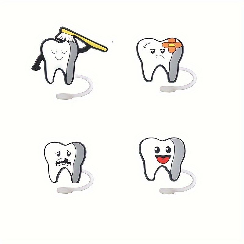 Straw Tips Cover Reusable Straw Toppers Cute Fun Straws - Temu Canada