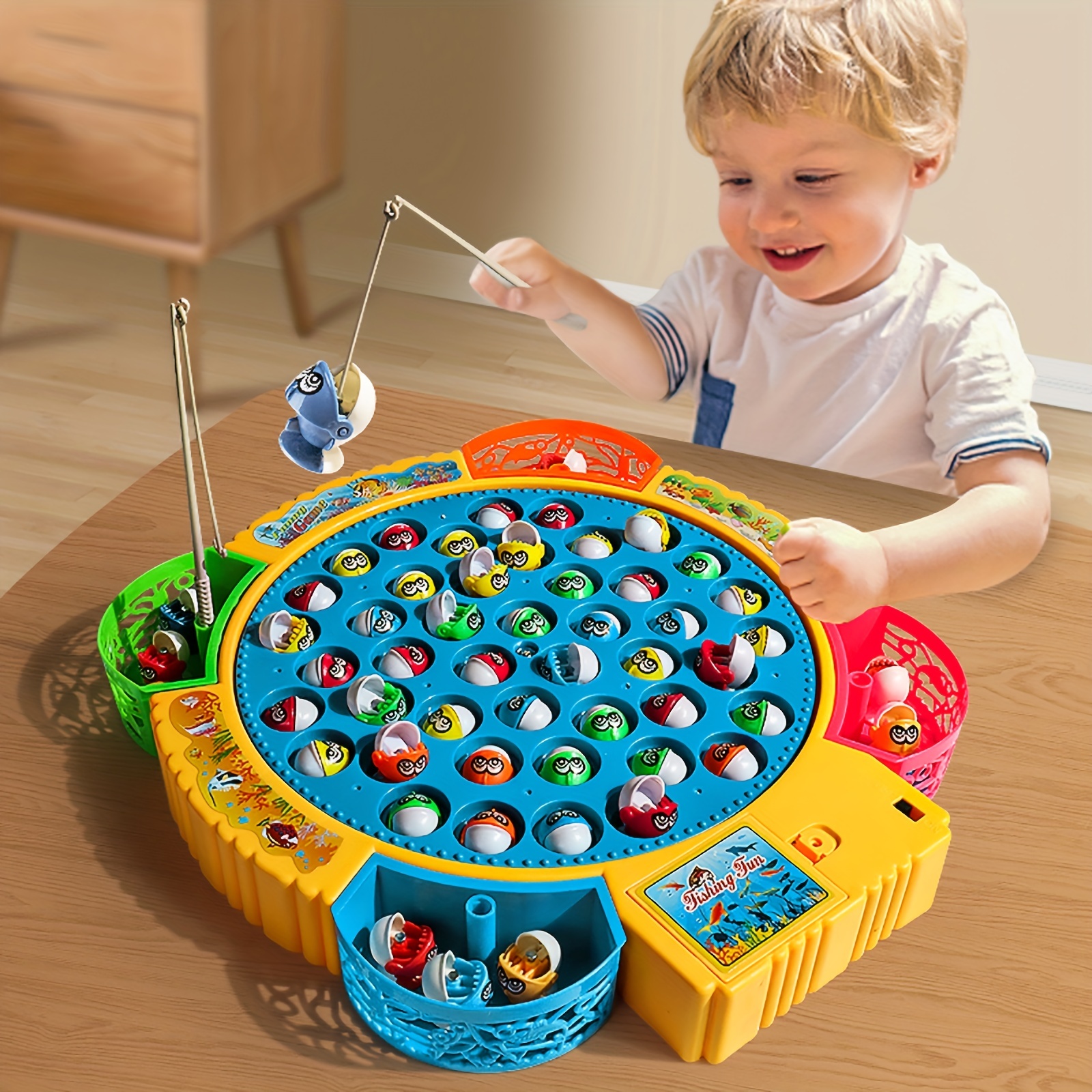 Baby Early Education Toys Electric Puzzle Girl Boy Kitten Fishing 2 ...