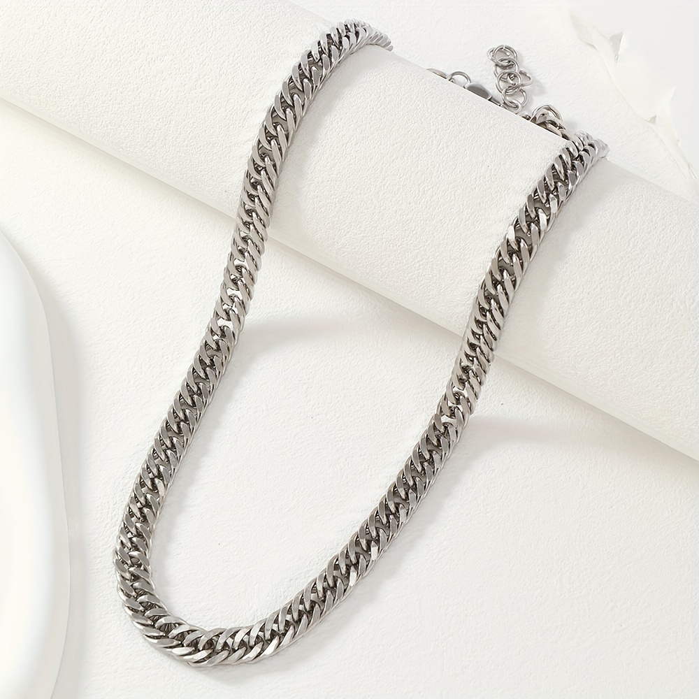 Stainless Steel Cuban Chain For Men And Women, Hip-hop Clavicle Chain ...